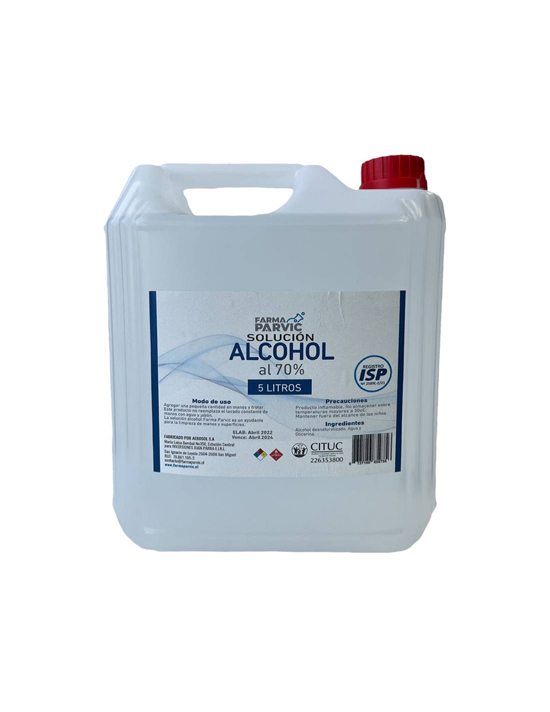 Alcohol Desnaturalizado Al 96° De 200L